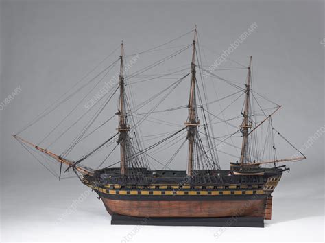 Contemporary Model Of A Rigged East Indiaman Ship Stock Image C065