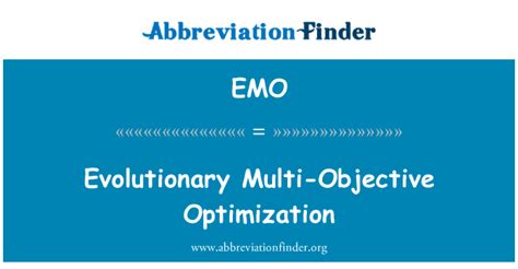 Emo 代表 进化的多目标优化 Evolutionary Multi Objective Optimization