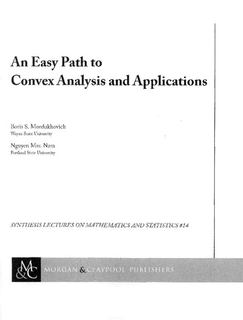 Pdf Accessible Convex Analysis And Its Applications