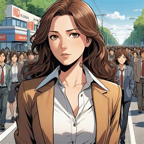 Close Up Brunette Woman In 2d Anime Style Stable Diffusion Online