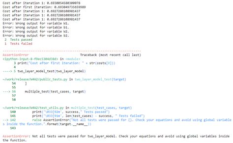 Course 1 Week 4 Assignment 2 Passed 2 Tests But Not The Last Neural Networks And Deep Learning
