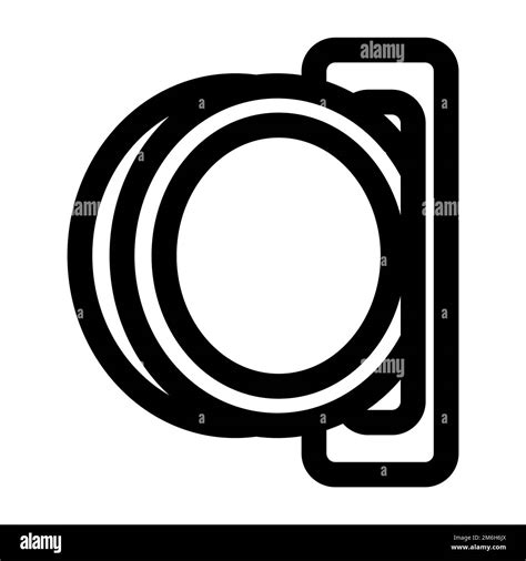 Insert Coin Icon Line Isolated On White Background Black Flat Thin