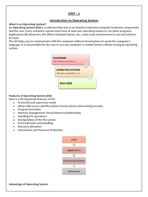 Unit 1 Introduction To Operating System Pdf Thread Computing