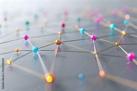 Abstract Representation Of Interconnected Nodes In A Global Healthcare