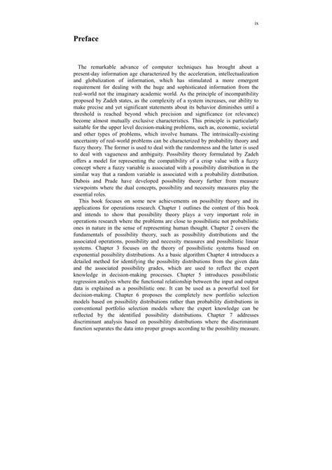 Pdf Possibilistic Data Analysis For Operations Research