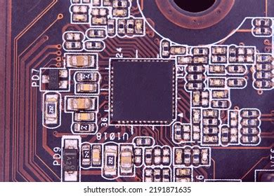 Close Blank Microchip On Electronic Circuit Stock Photo 2191871635 Shutterstock