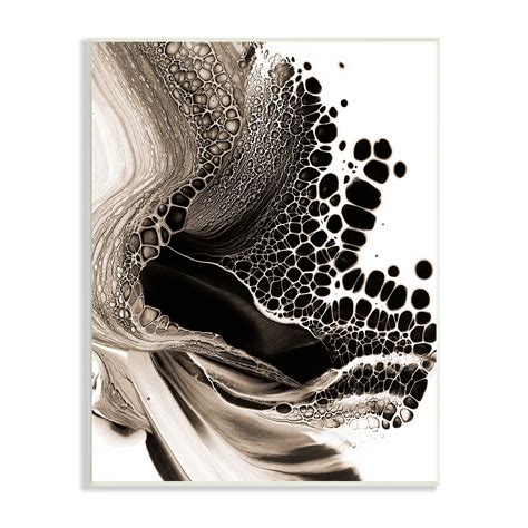 Stupell Industries Pebbled Abstract Flowing Shapes Monochromatic Pattern Gray By Ros Ruseva