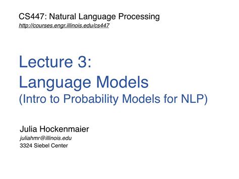 Pdf Lecture 3 Language Models