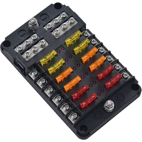 Volt Fuse Block Marine Boat Fuse Block Waterproof Way Automotive Fuse Box With Ground