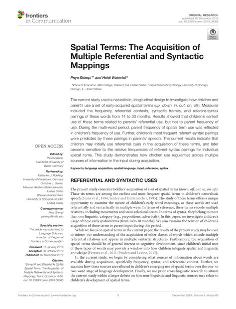 pdf acquisition of spatial terms multiple contextual and syntactic