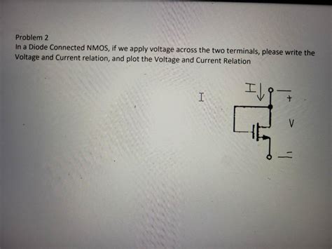 Solved Problem In A Diode Connected NMOS If We Apply Chegg