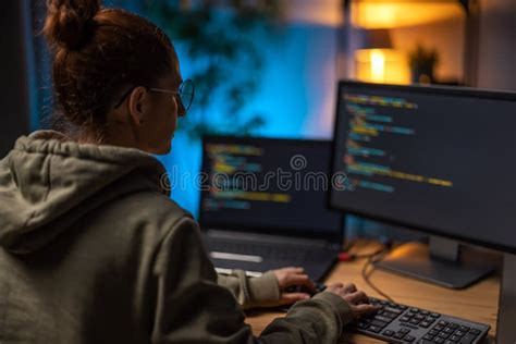Programmer Using Computers For Work Stock Image Image Of Programmer Software 237889975