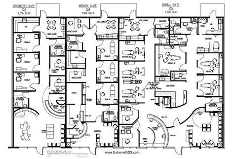 Dental Medical And Optometry Office Floor Plan Design