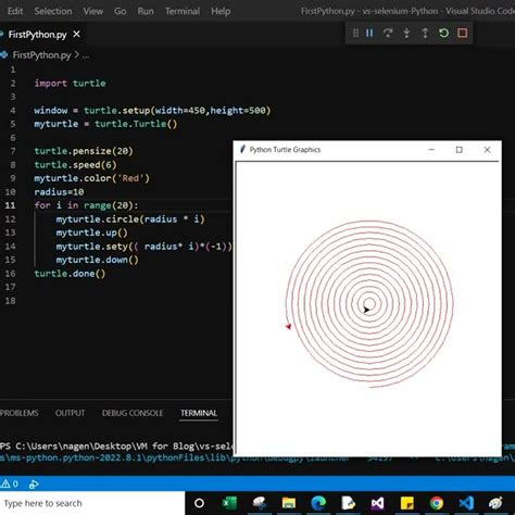 Draw Concentric Circles Using Turtle Graphic Programming0 Coding Pythonturtle Python Youtube