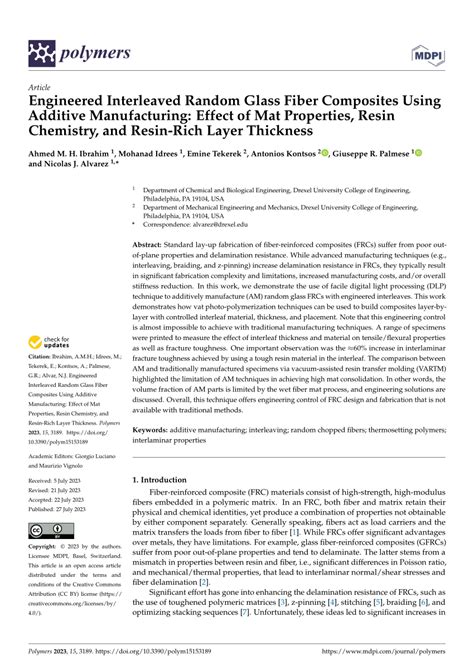 Pdf Engineered Interleaved Random Glass Fiber Composites Using Additive Manufacturing Effect