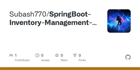 Github Subash770springboot Inventory Management System