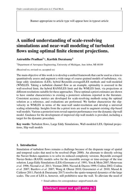 pdf a unified understanding of scale resolving simulations and near
