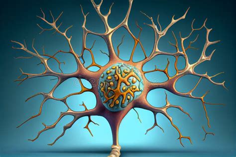 Neurons Brain Cells Neural Network Concept Generative Ai Illustration Stock Image Image Of
