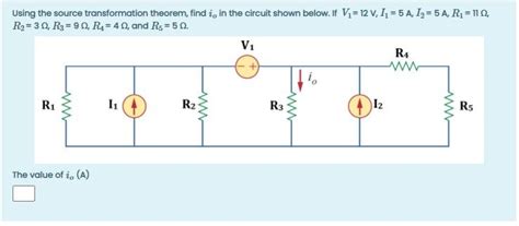 Solved Using The Source Transformation Theorem Find I In