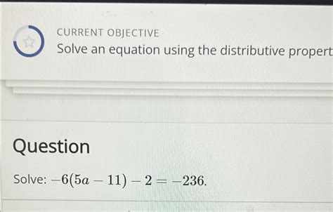 Solved Current Objectivesolve An Equation Using The