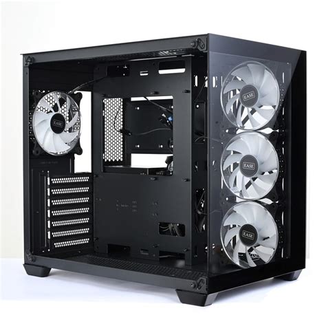 Ease Ec124b Cube Pc Case With 4x Argb Fans Black Amd House Pc Gaming Products Computer