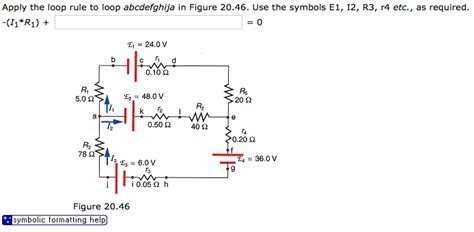 Solved Apply The Loop Rule To Loop Abcdefghija In Figure