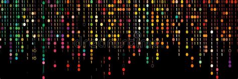 Colorful Dots Create Abstract Light Pattern On Black Background