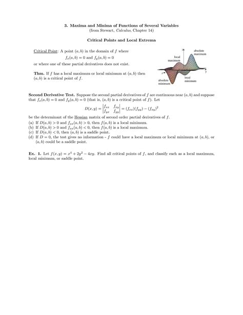3 Maxima And Minima Bishesh Maxima And Minima Of Functions Of