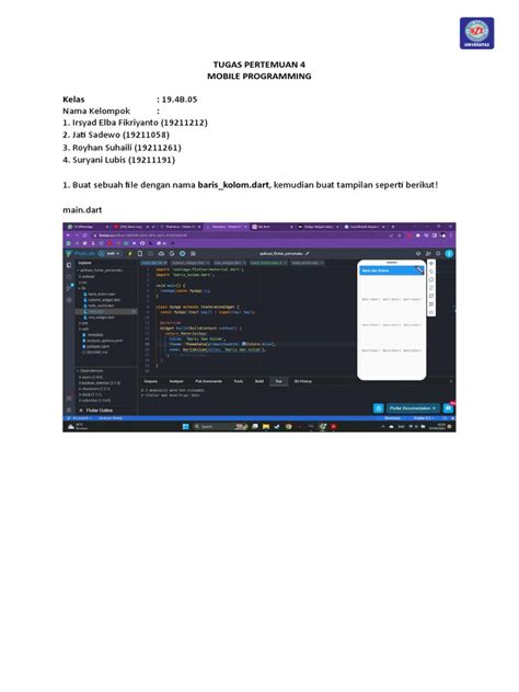 Mobile Programming Tugas Pertemuan 4 Pdf