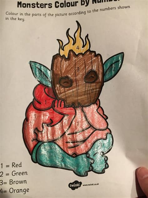 This Weird Yodagroot Thing My Daughter Colored Rmildlyinteresting