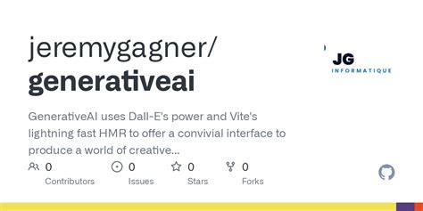 Github Jeremygagnergenerativeai Generativeai Uses Dall Es Power And Vites Lightning Fast