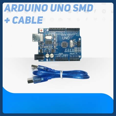 Jual Uno R3 Arduino Uno Complatible Atmega328p Ch340 Dengan Kabel Cable Smd Version Shopee