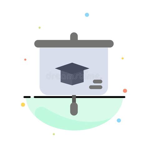 Chart Education Presentation School Abstract Flat Color Icon Template Stock Vector