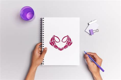 Spider Gwen A5 Spiral Notebook Spider Man Into The Spider Verse Cute Minimalistic Gwen Stacey