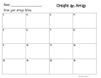 Creating Arrays By Team J S Classroom Fun Jordan Johnson TpT