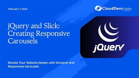 Jquery And Slick Creating Responsive Carousels