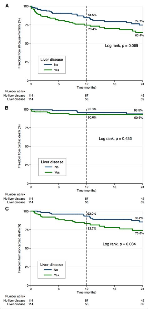 Two Year Survival Curves Kaplanmeier Survival Curves At 2 Year