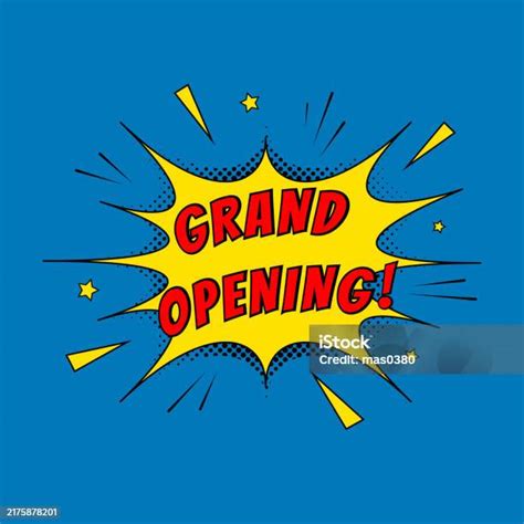 그랜드 오프닝 배너 소셜 미디어 웹사이트 비즈니스 마케팅 및 광고를 위한 그랜드 오프닝 배너 템플릿입니다 그랜드 오프닝 만화 스타일 디자인 벡터 일러스트 레이 션 0명에