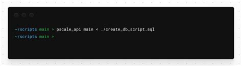 Run Sql Script Files On A Planetscale Database — Planetscale