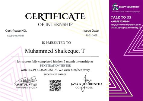 Muhammed Shafeeque T On Linkedin Internship2023 Penetrationtester