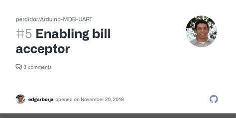 Enabling Bill Acceptor · Issue 5 · Perdidorarduino Mdb Uart · Github