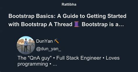 Bootstrap Basics A Guide To Getting Started With Bootstrap A Thread 🧵