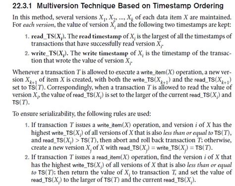Databases The Time Stamp Of Two Transactions T1 And T2 Are 10 And 15 Consider The Following