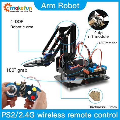 Adeept Dof Robotic Arm Kit For Arduino Uno R Robotshop Off