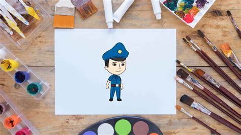 آموزش کشیدن نقاشی پلیس در هشت مرحله ساده