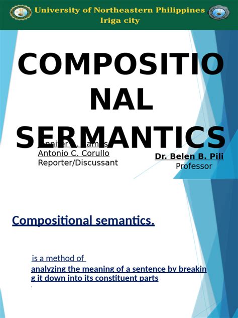 Compositional Semantics Pdf Semantics Semiotics
