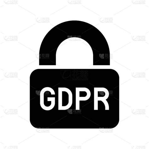 GDPR通用数据保护条例图标坚固的风格