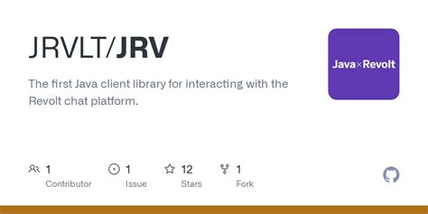 Github Jrvltjrv The First Java Client Library For Interacting With The Revolt Chat Platform