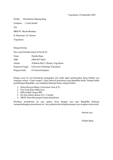 Contoh Surat Surat Lamaran Kerja Yang Benar Hot Sex Picture