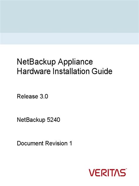 Netbackup 5240 Appliance Hardware Installation Guide 3 0 Revision 1 Pdf Hard Disk Drive